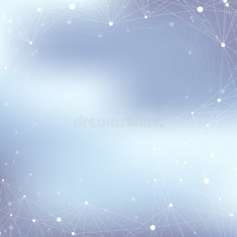 Geometric Grey Background Molecule and Communication . Connected Lines ...