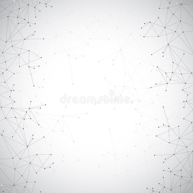 Geometric Grey Background Molecule and Communication . Connected Lines ...