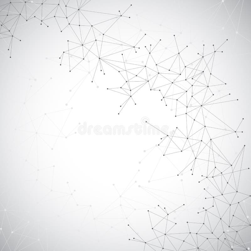 Geometric Grey Illustration Background Molecule and Communication for ...