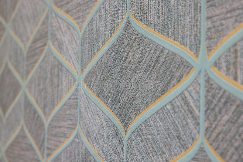 Geometric Grey Wallpaper in Closeup Stock Photo - Image of interior ...
