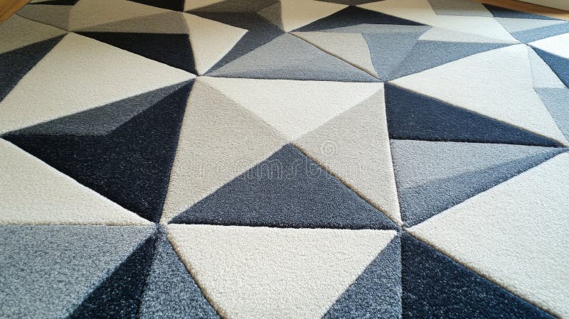 Geometric Grey and White Carpet Design Stock Illustration ...