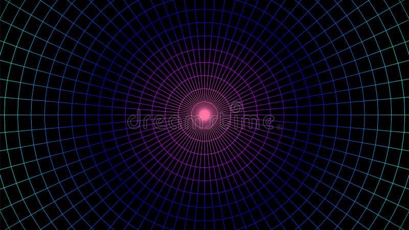 Geometric Grid Background with 80s Styled Mesh. Cyberpunk Abstract ...