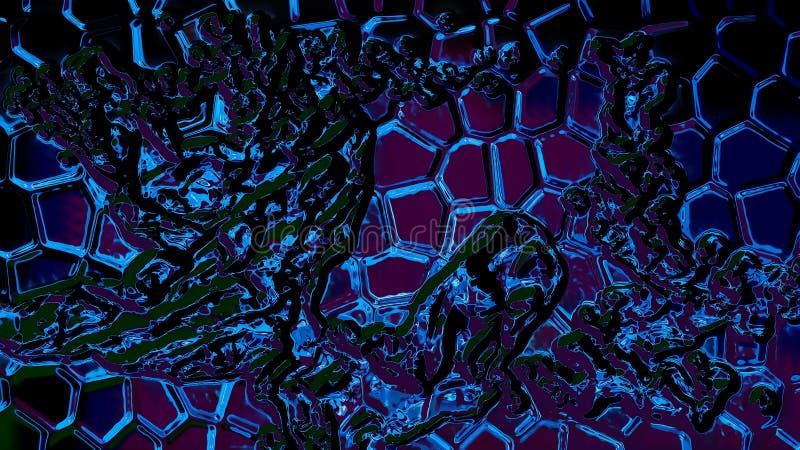 Geometric Grid Design Digital Renderingv Stock Illustration ...