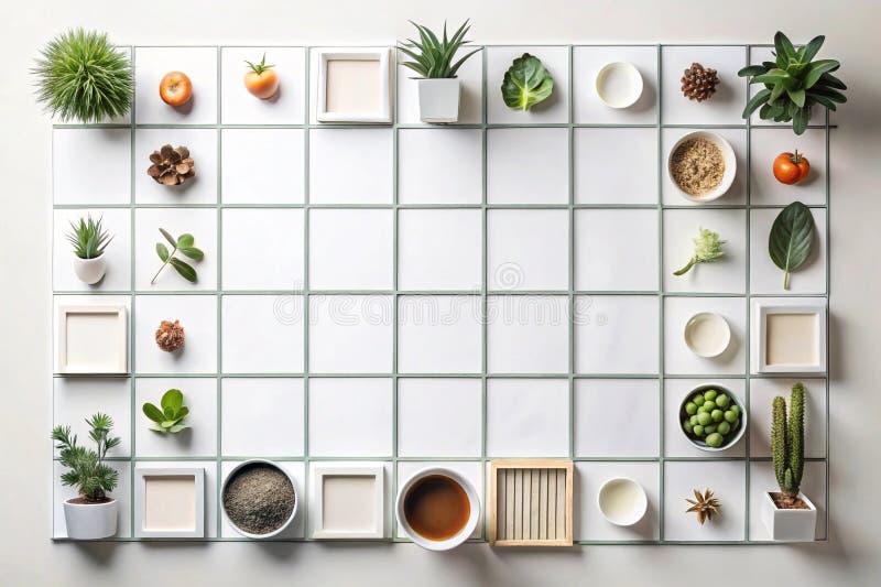 Geometric Grid Layout – Each Type Arranged in Perfect Rows or Shapes ...