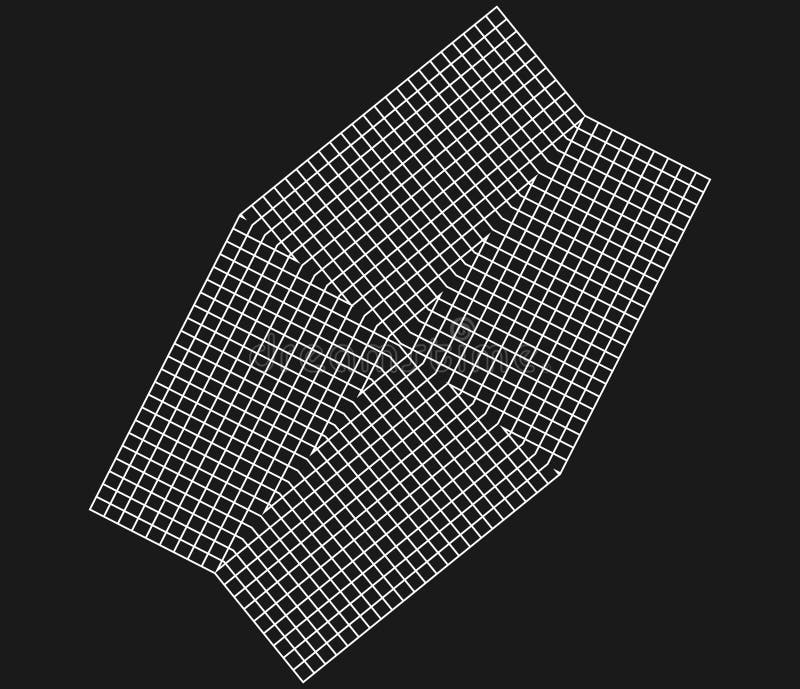 Geometric Grid, Mesh in Abstract Mirrored Form. Lattice, Grating ...