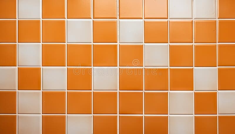 Geometric Grid Pattern Light Orange Ceramic Tile Wall Texture Stock ...