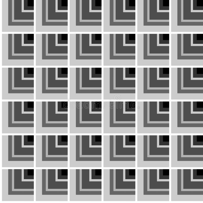 Geometric Grid Seamless Pattern Black and White Stock Illustration ...