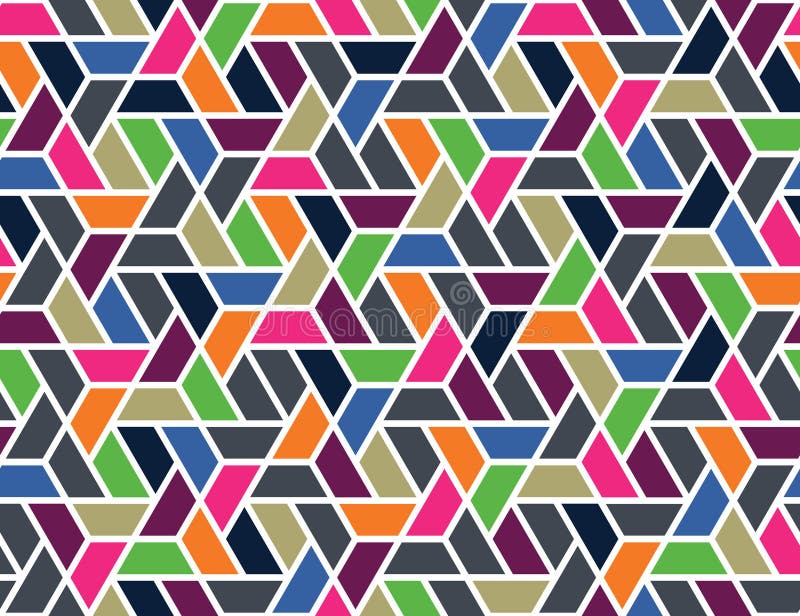 Geometric Grid Seamless Pattern Stock Vector Illustration Of Hexagon