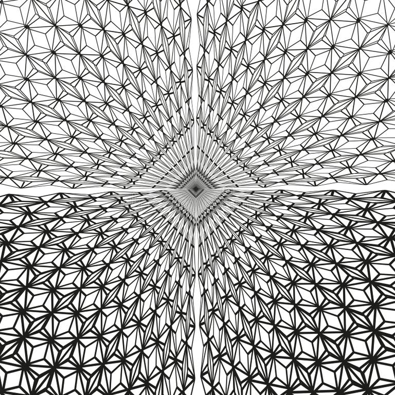 Geometric Grid Shape. Mesh Perspective Symbol. Abstract Vector Net ...