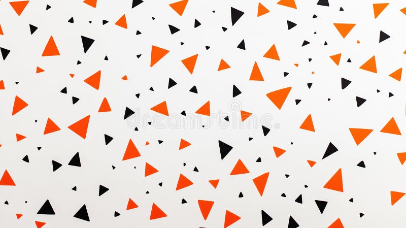 Geometric Halloween-themed Pattern with Orange and Black Triangles ...