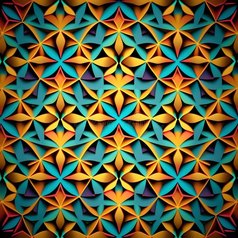 Geometric Harmony: Captivating Patterns and Shapes Stock Illustration ...