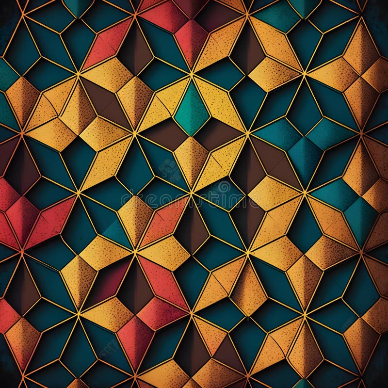 Geometric Harmony: Captivating Patterns and Shapes Stock Illustration ...