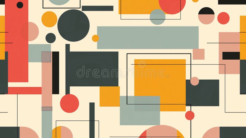 Geometric Harmony: a Modern Abstract Artwork in Warm Tones Stock Photo ...
