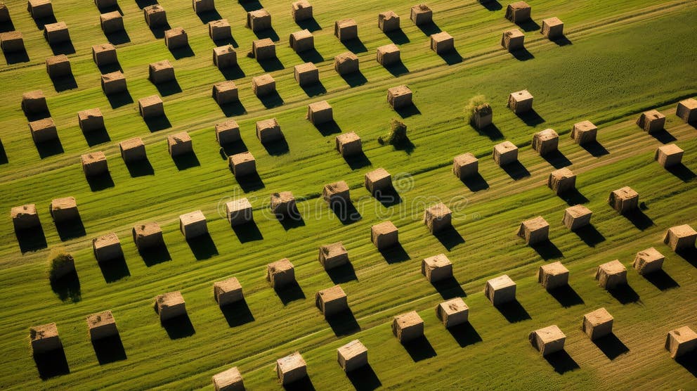 Geometric hay cow farm stock illustration. Illustration of organization ...