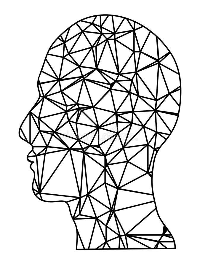 Low Polygon Red Bull Head with Geometric Pattern- Vector Illustration ...