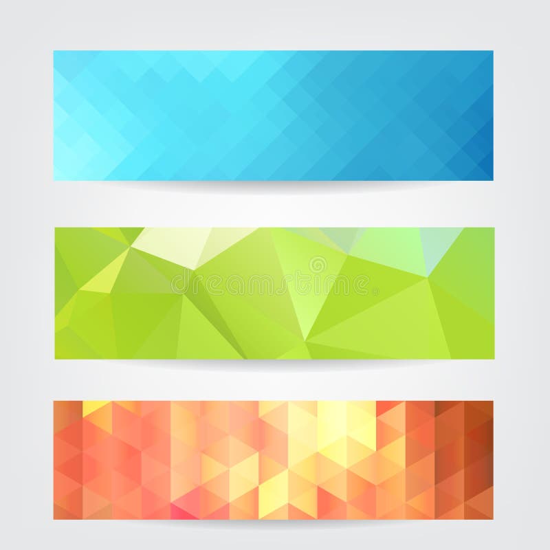 Geometric header set stock vector. Illustration of pattern - 36115545