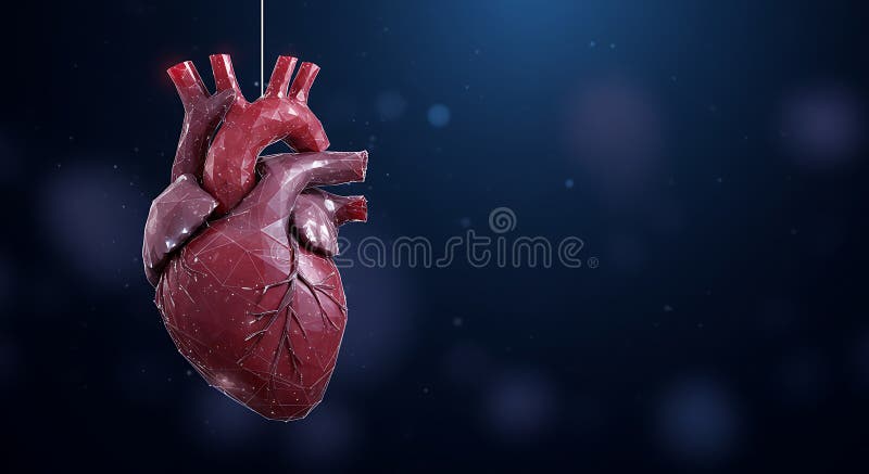 Geometric Heart Illustration Symbolizing Fading Hope and Emotional ...