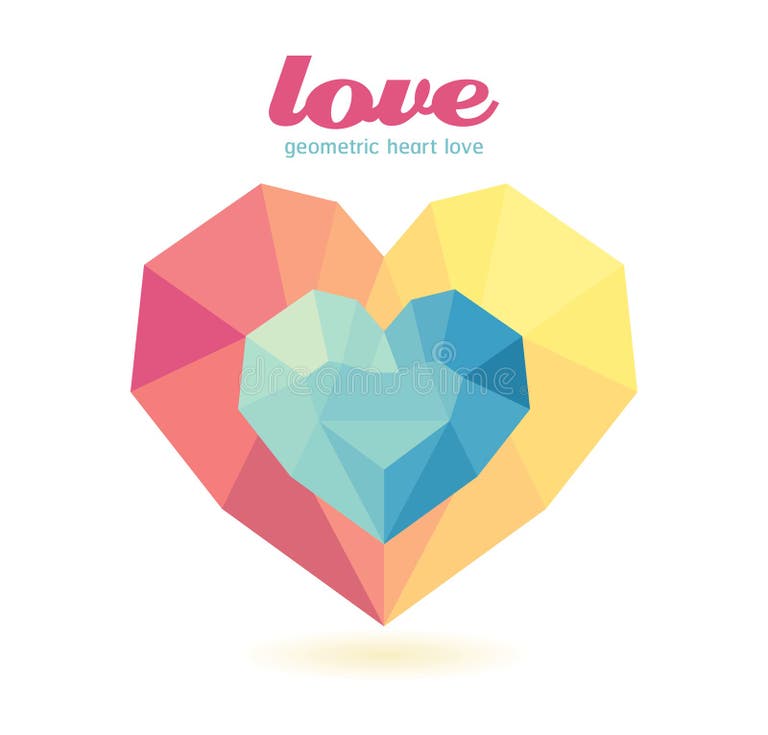 Geometric Heart Stock Illustrations – 84,746 Geometric Heart Stock ...