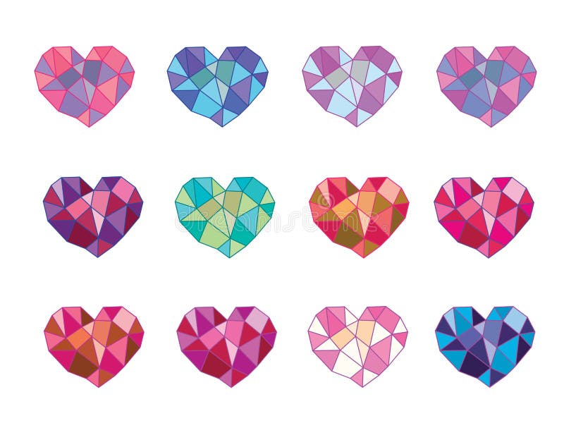 Geometric heart stock vector. Illustration of childish - 34864794