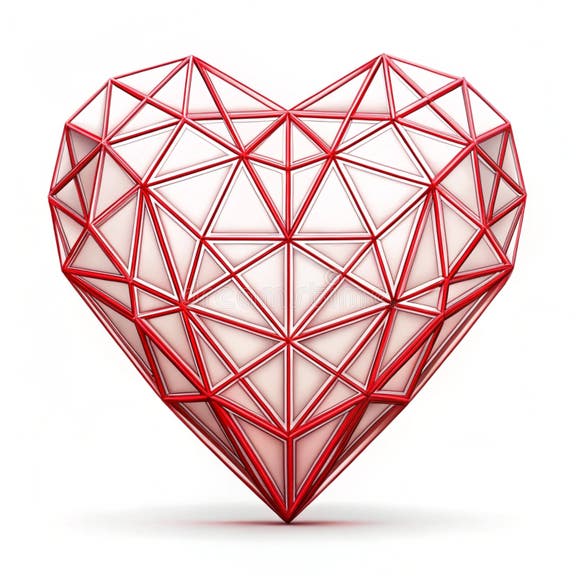 Geometric Heart Shape with Sharp Angles Stock Illustration ...