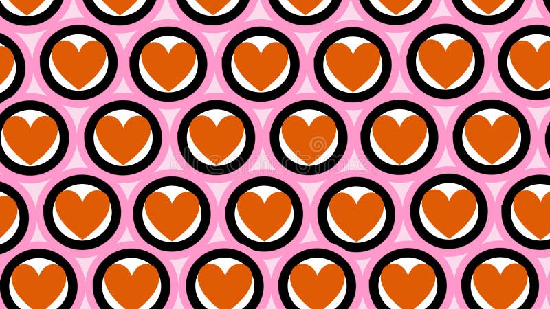 Geometric Hearts Pattern stock illustration. Illustration of background ...