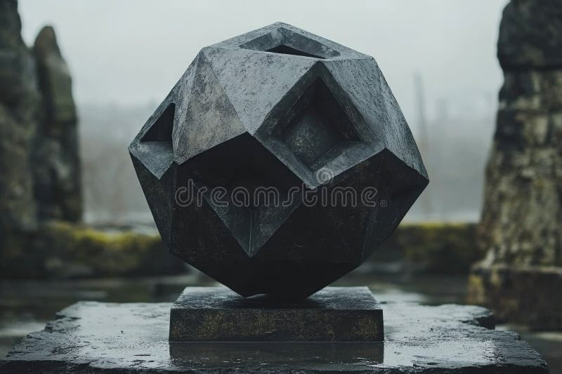 A Geometric Hedron Shape, Clean and Technical, Design Theme Stock ...