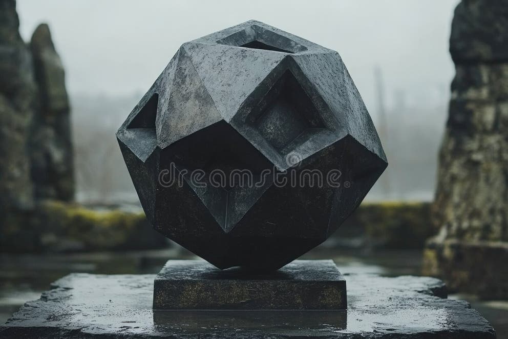 A Geometric Hedron Shape, Clean and Technical, Design Theme Stock ...