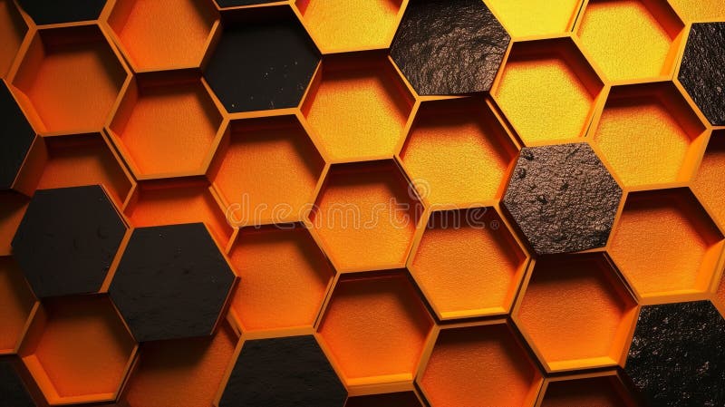 Geometric Hexagon Honeycomb Pattern Stock Illustration - Illustration ...