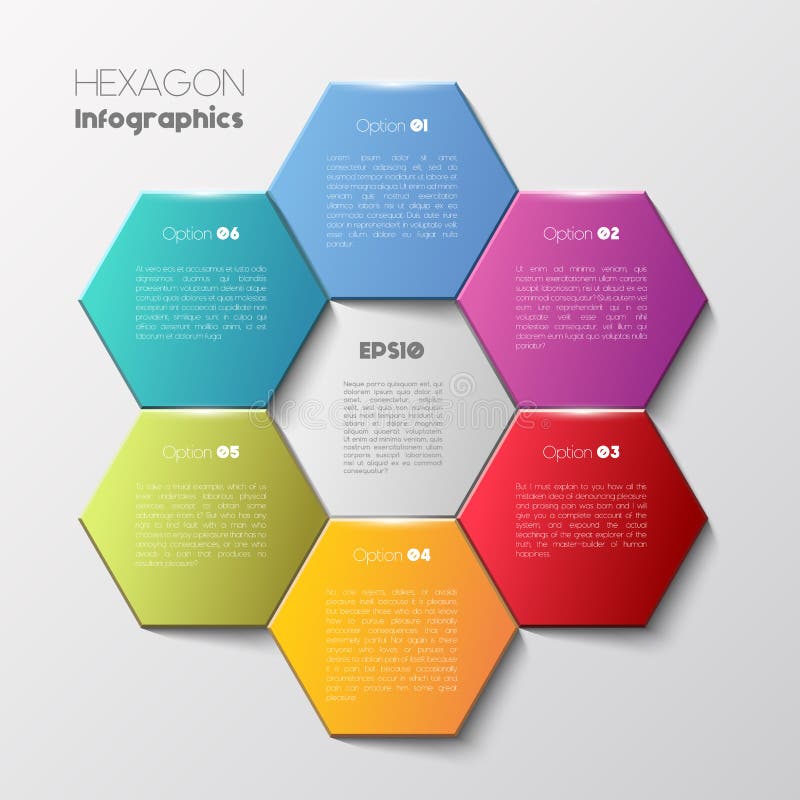 Geometric Hexagon Infographic Concept Stock Vector - Illustration of ...