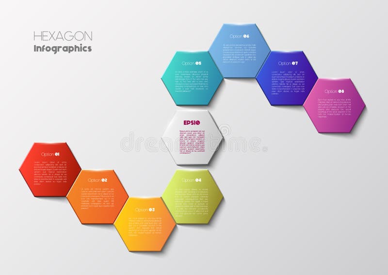 Geometric Hexagon Infographic Concept Stock Vector - Illustration of ...