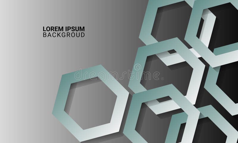 Geometric Hexagon Overlapping Layer Stock Vector - Illustration of ...