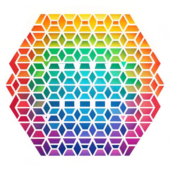 Geometric Hexagon Pattern with Gradient Stock Illustration ...