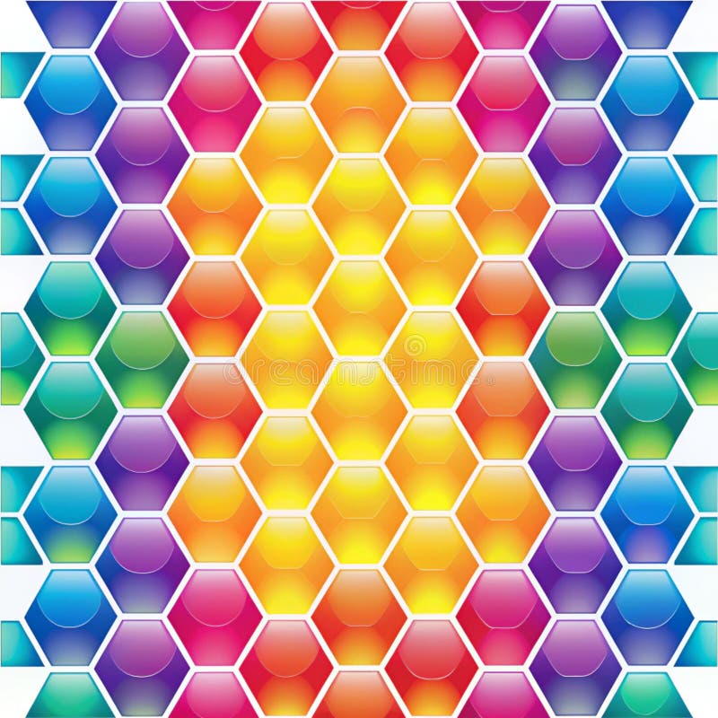 Geometric Hexagon Pattern with Gradient Stock Illustration ...