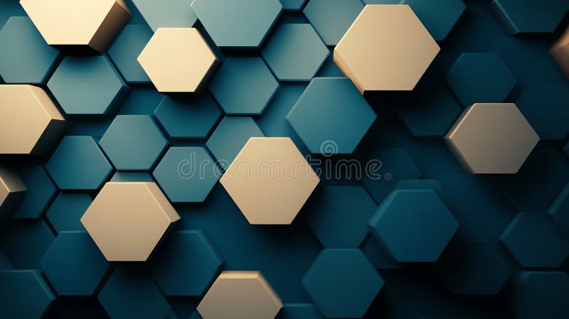 Geometric Hexagon Pattern Vector Illustration for Abstract Background ...