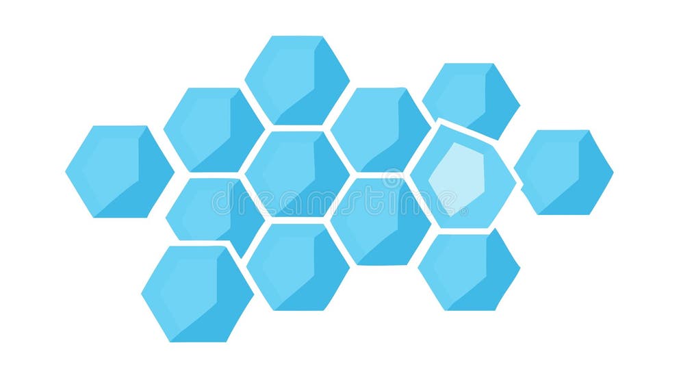 Blue Hexagonal Ice Pattern Stock Illustrations – 2,404 Blue Hexagonal ...