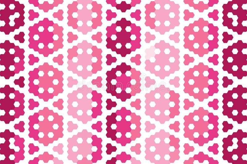 Geometric Hexagonal Pattern in Dark Pink Featuring an Abstract Hexagon ...