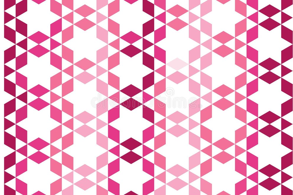 Geometric Hexagonal Pattern in Dark Pink with Structured Alignment ...