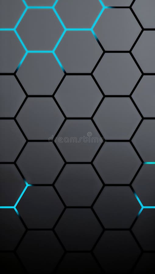 Geometric Hexagonal Pattern. the Layout Consists of a Series of Interconnected Hexagons ...