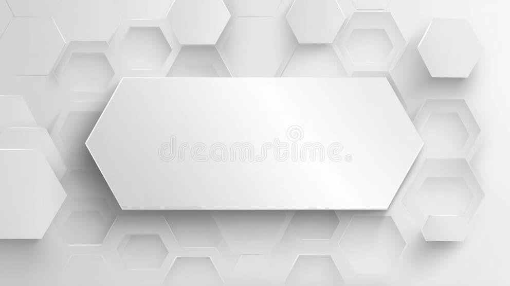 Geometric Hexagonal Pattern on Subtle White Background. Neural Network AI Generated Stock ...