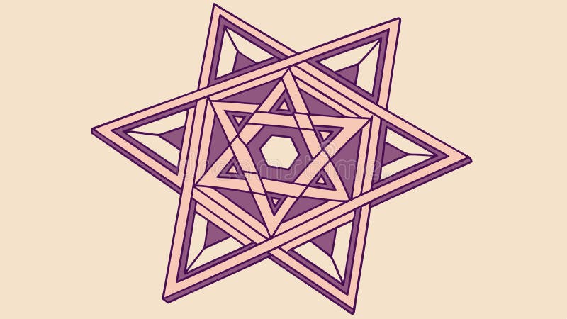 Geometric Hexagram or Star of David Symbol, Vector Design Generative AI ...