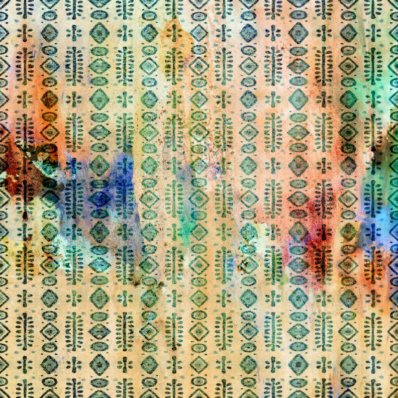 Geometric High Definition Repeat Boho Pattern Isolated on White Canvas ...