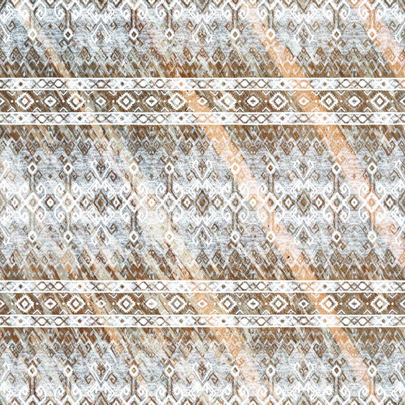Geometric High Definition Repeat Boho Pattern Isolated on White Canvas ...