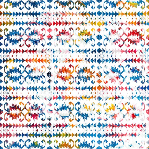 Geometric High Definition Repeat Boho Pattern Isolated on White Canvas ...