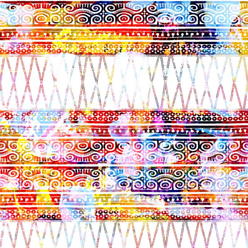 Geometric High Definition Repeat Boho Pattern Isolated on White Canvas ...