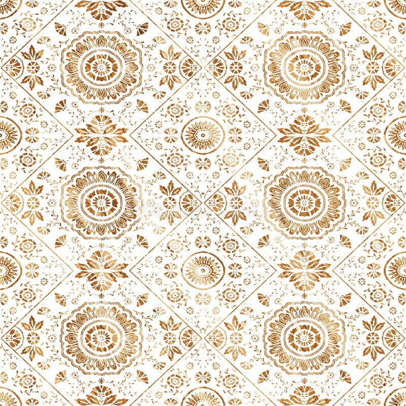 Geometric High Definition Repeat Boho Pattern Isolated on White Canvas ...