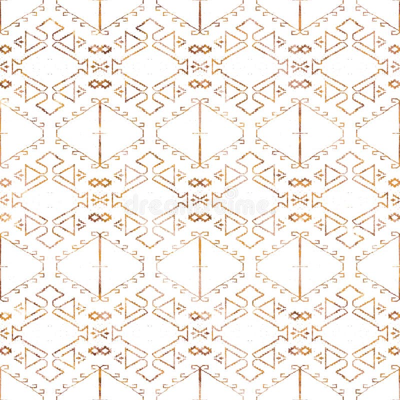 Geometric High Definition Repeat Boho Pattern Isolated on White Canvas ...