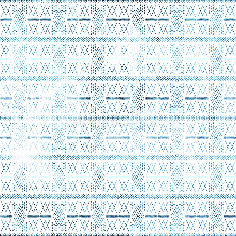 Geometric High Definition Repeat Boho Pattern Isolated on White Canvas ...