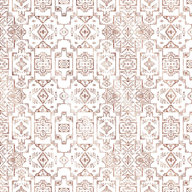 Geometric High Definition Repeat Boho Pattern Isolated on White Canvas ...