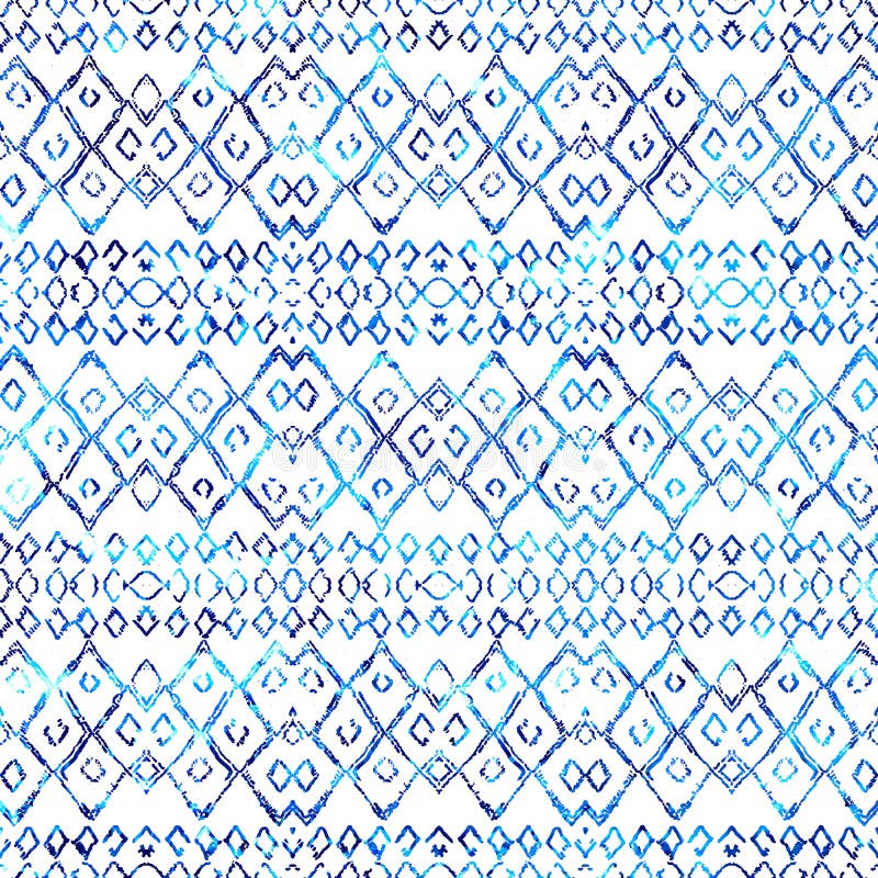 Geometric High Definition Repeat Boho Pattern Isolated on White Canvas ...