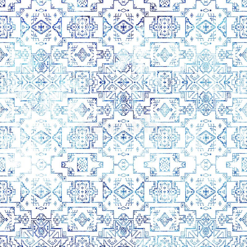 Geometric High Definition Repeat Boho Pattern Isolated on White Canvas ...